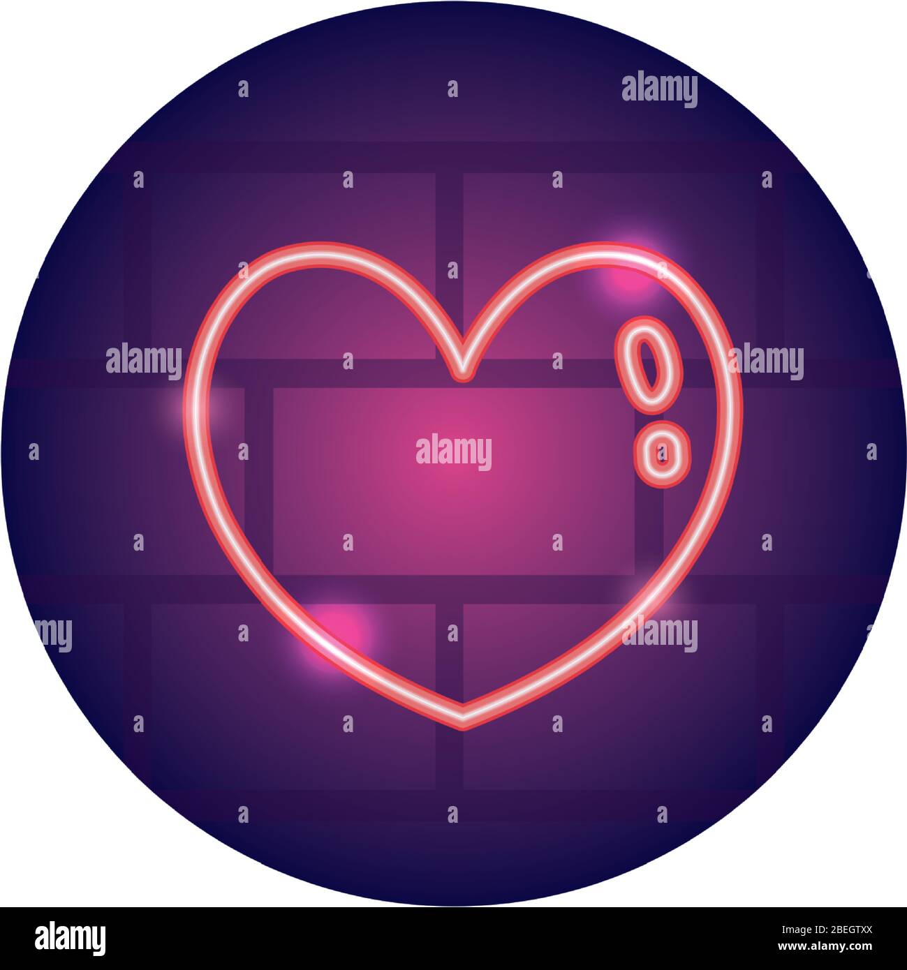 heart icon over white background, neon style, vector illustration Stock Vector Image & Art - Alamy