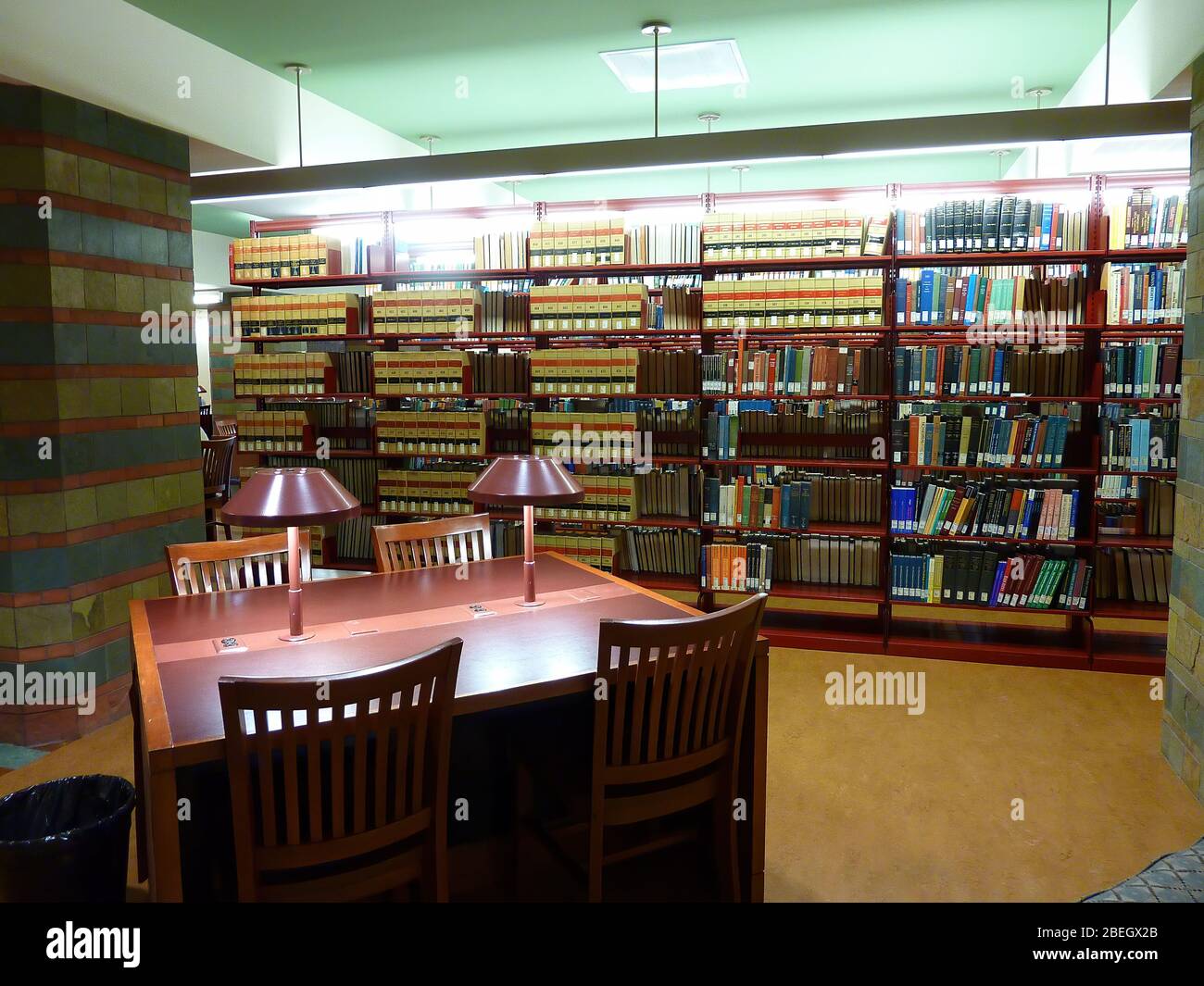 Los Angeles, AUG 21, 2009 - Interior view of the Powell Library Stock ...