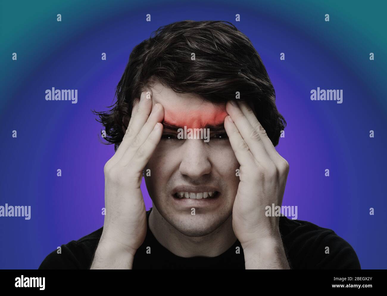 Pressure point headache hi-res stock photography and images - Alamy