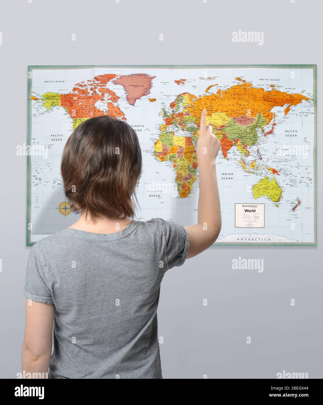 Studying World Map Stock Photo - Alamy