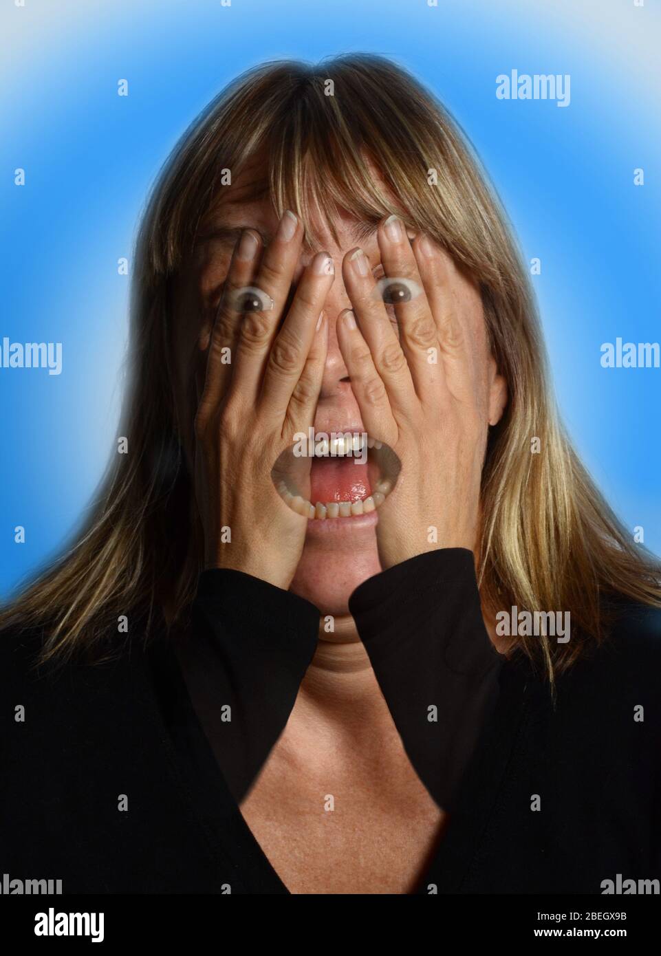 Creepy woman scream hi-res stock photography and images - Alamy