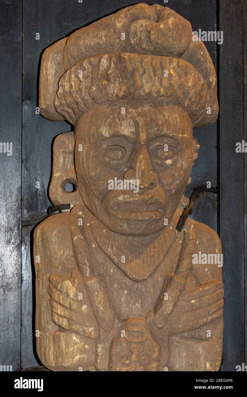 Ancient religious Mayan stone sculpture Stock Photo - Alamy