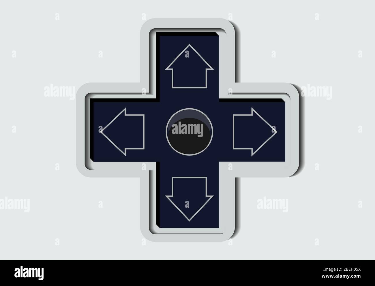 Control box button for video games, symbol for choice, vector ...