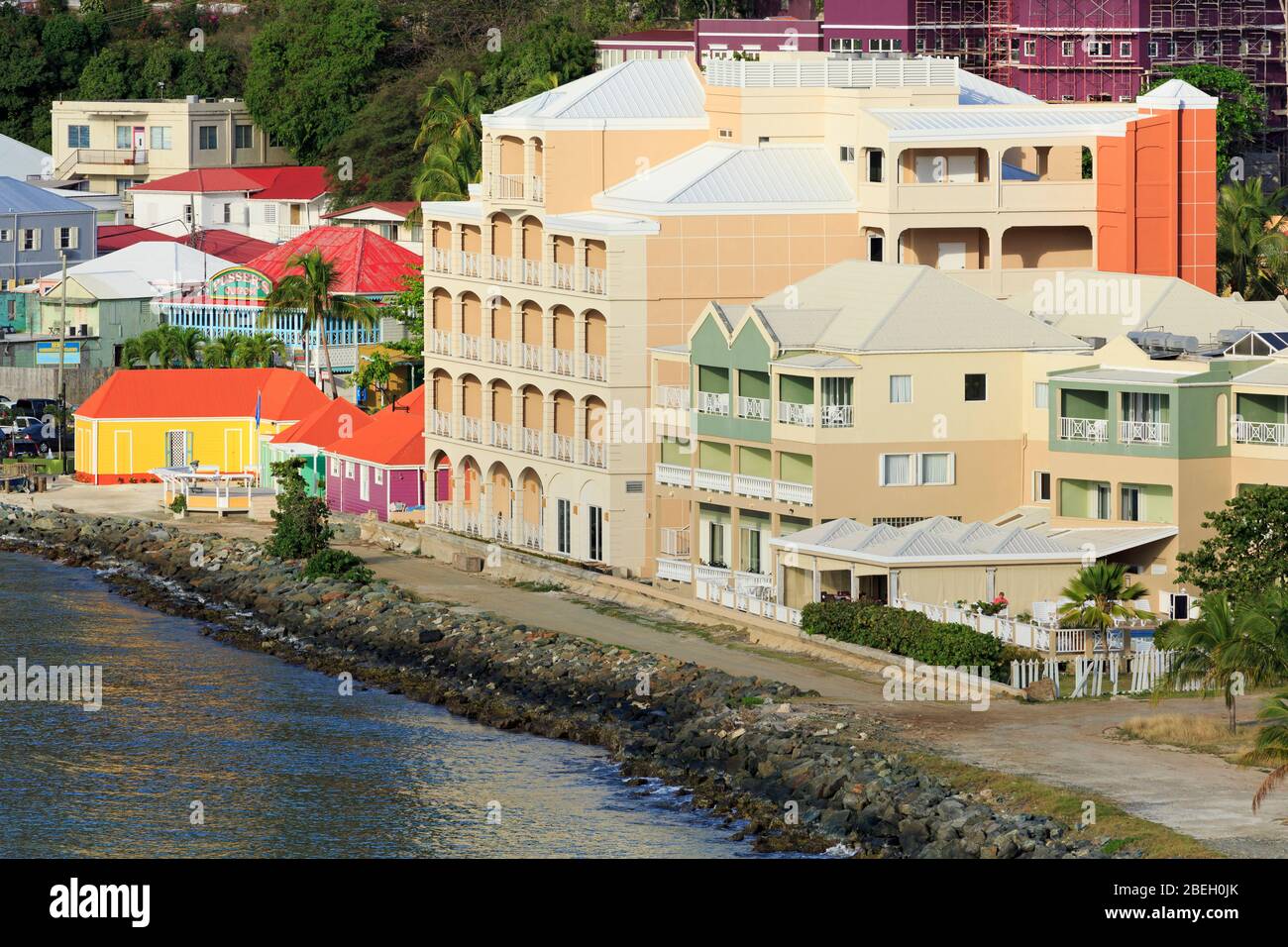 Downtown Road Town,Tortola,British Virgin Islands,Caribbean Stock Photo ...