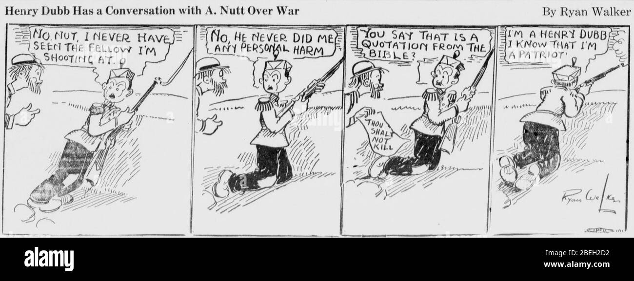 Henry Dubb Has a Conversation with A. Nutt Over War Stock Photo - Alamy