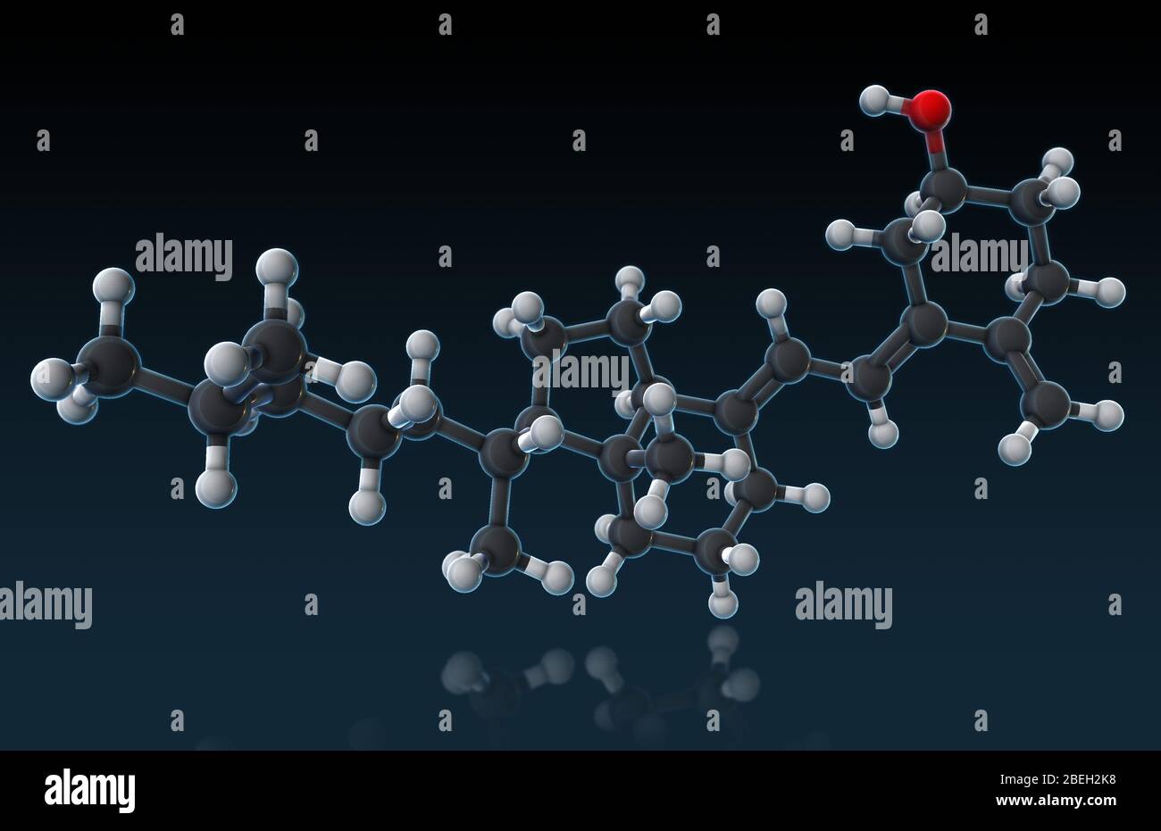 Vitamin D3, Molecular Model Stock Photo - Alamy