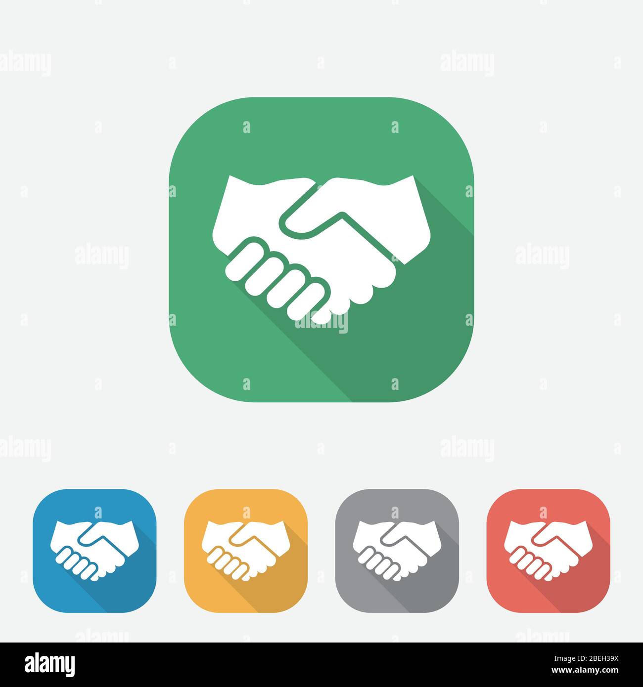 Business handshake icon vector, contract agreement flat vector icon for ...