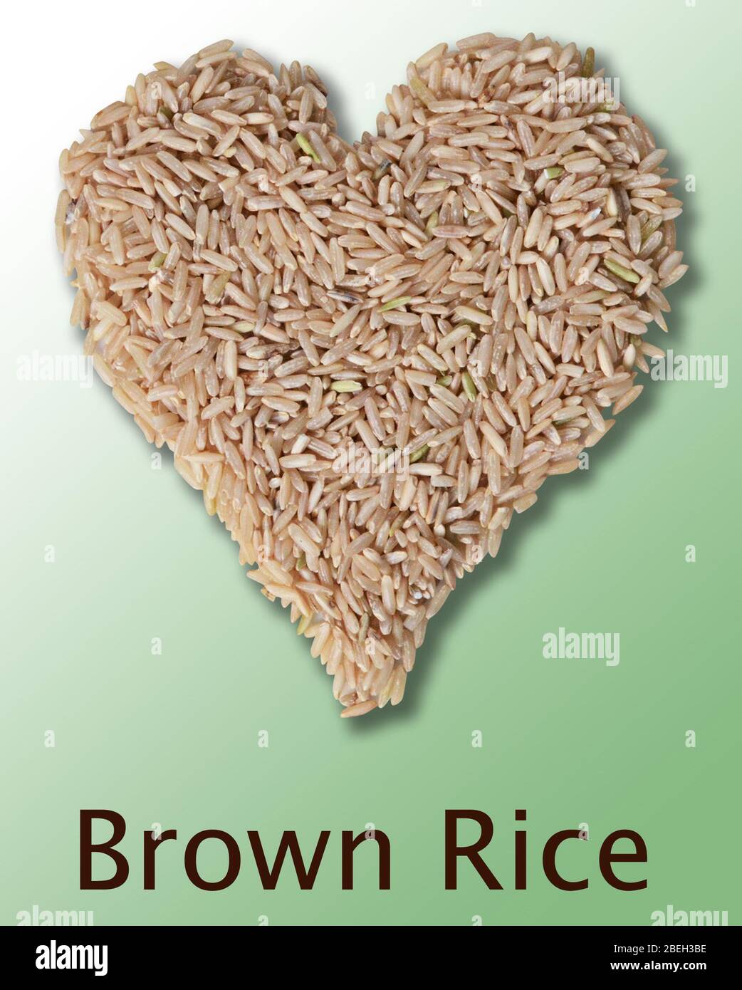 Brown Rice Heart Stock Photo - Alamy