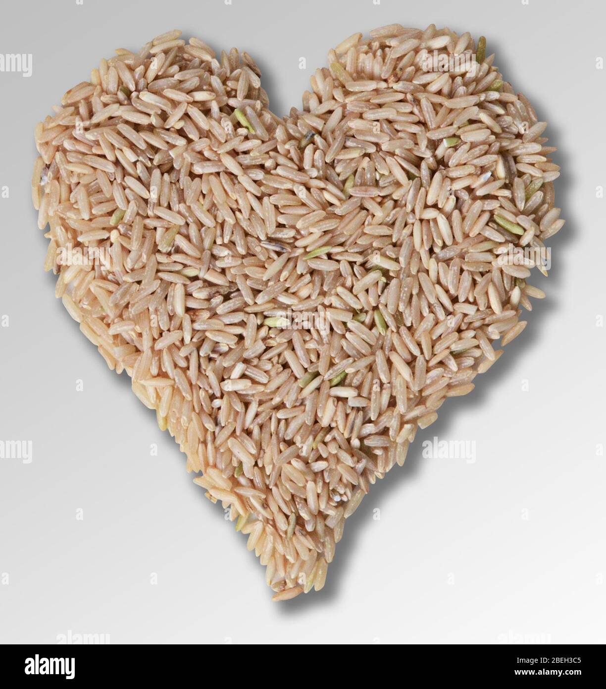 Brown Rice, Heart Healthy Stock Photo - Alamy