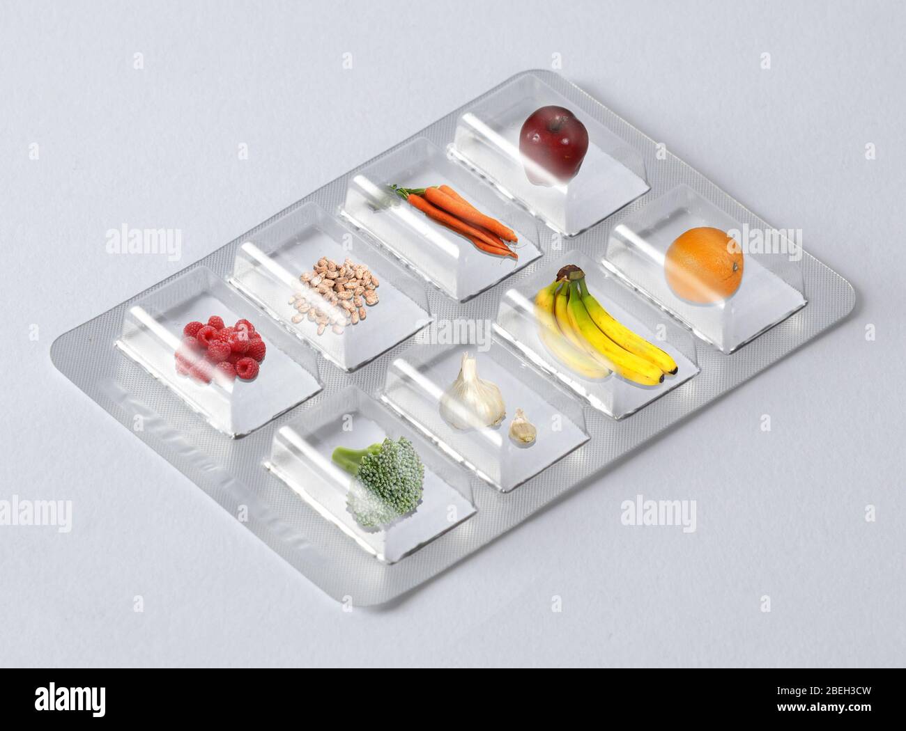 Health Food in a Pill Pack Stock Photo - Alamy