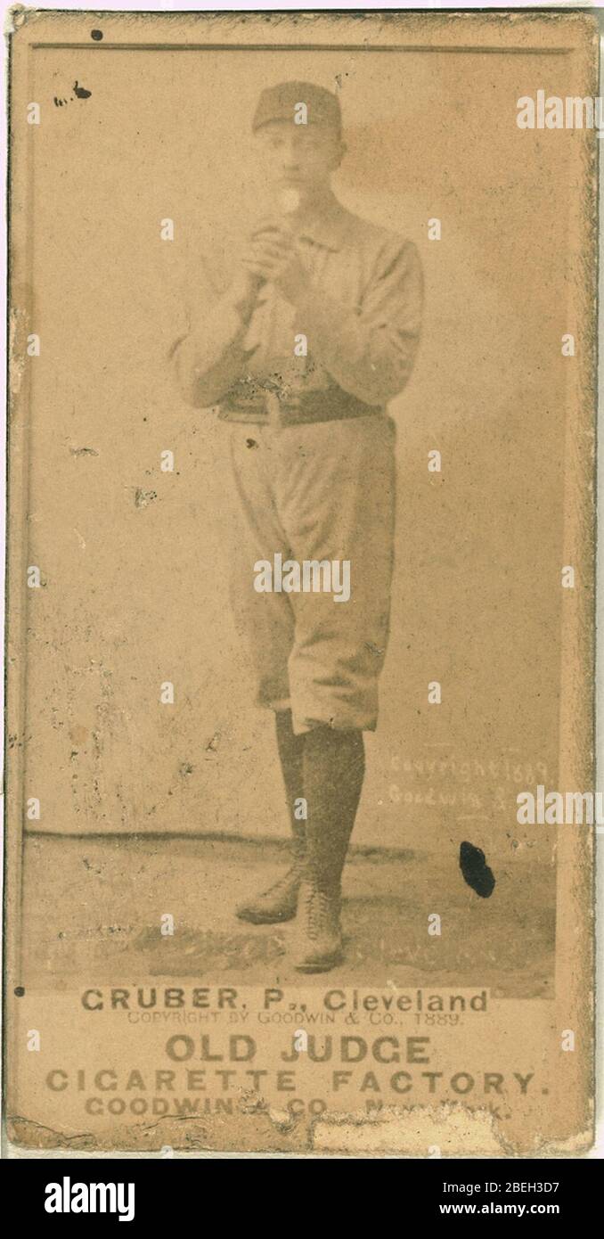 Henry Gruber, Cleveland Spiders, baseball card portrait Stock Photo - Alamy