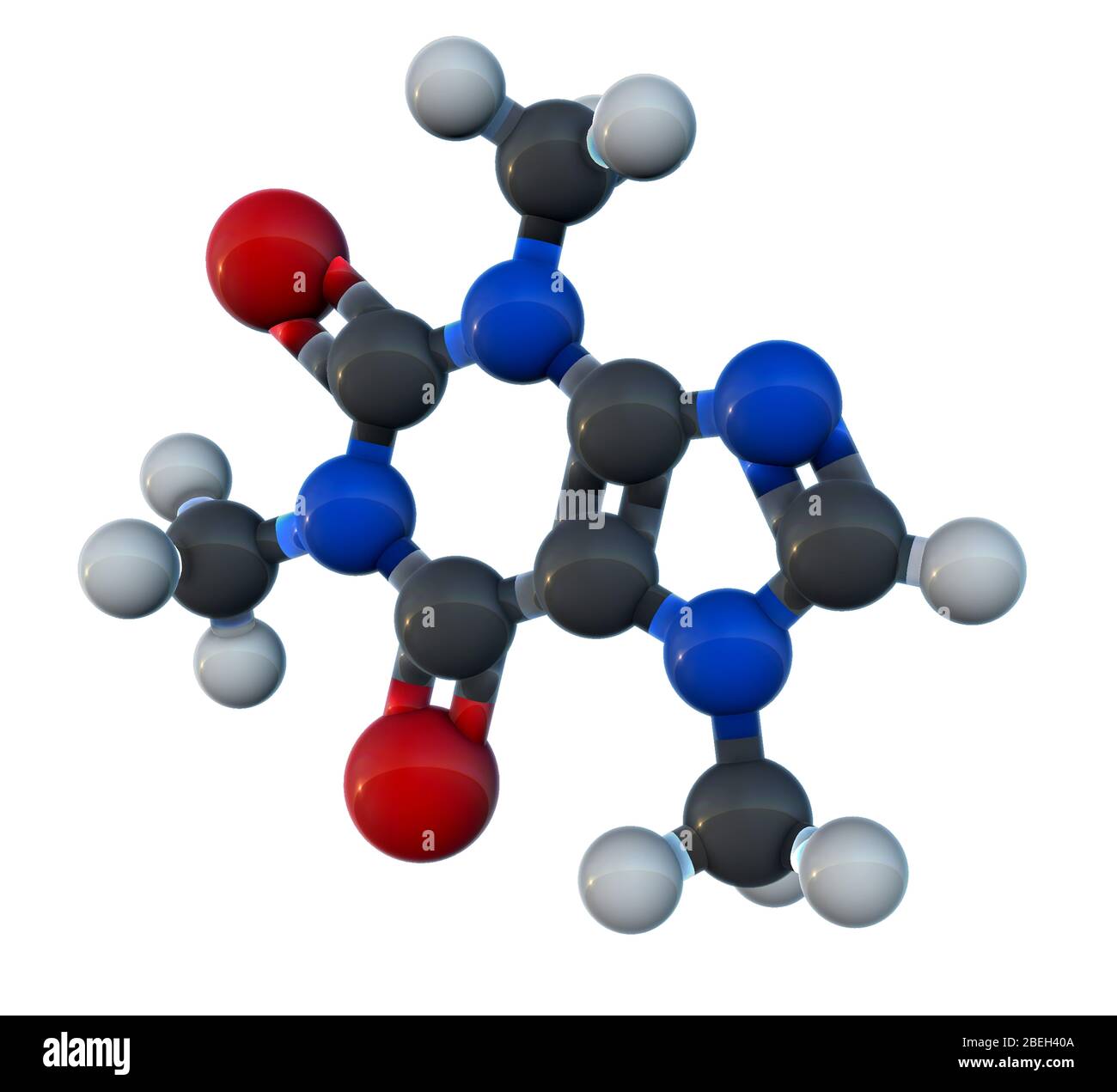 Caffeine molecular model hi-res stock photography and images - Alamy