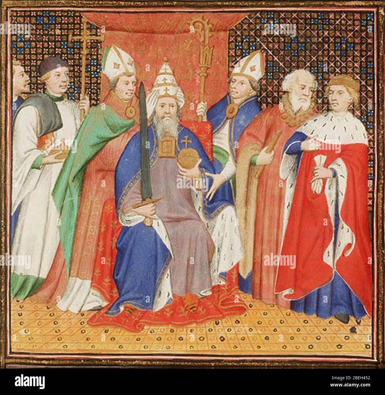 Henry II crowned Holy Roman Emperor Stock Photo - Alamy