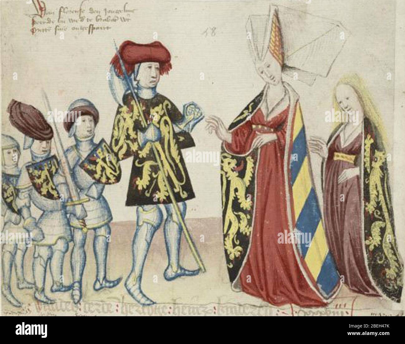 Henry III, wife and children Stock Photo - Alamy