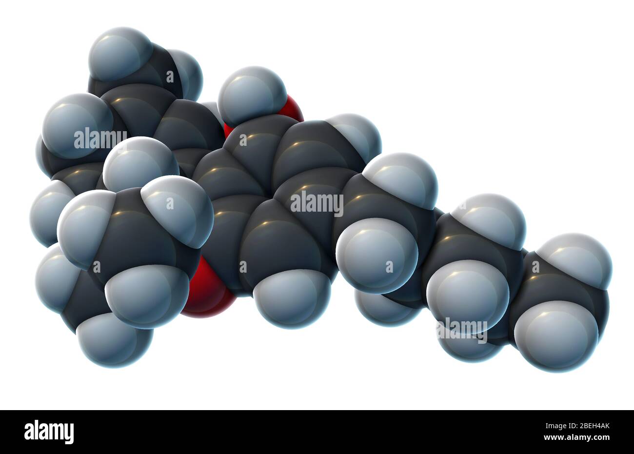 Tetrahydrocannabinol molecular model tetrahydrocannabinol thc hi-res ...