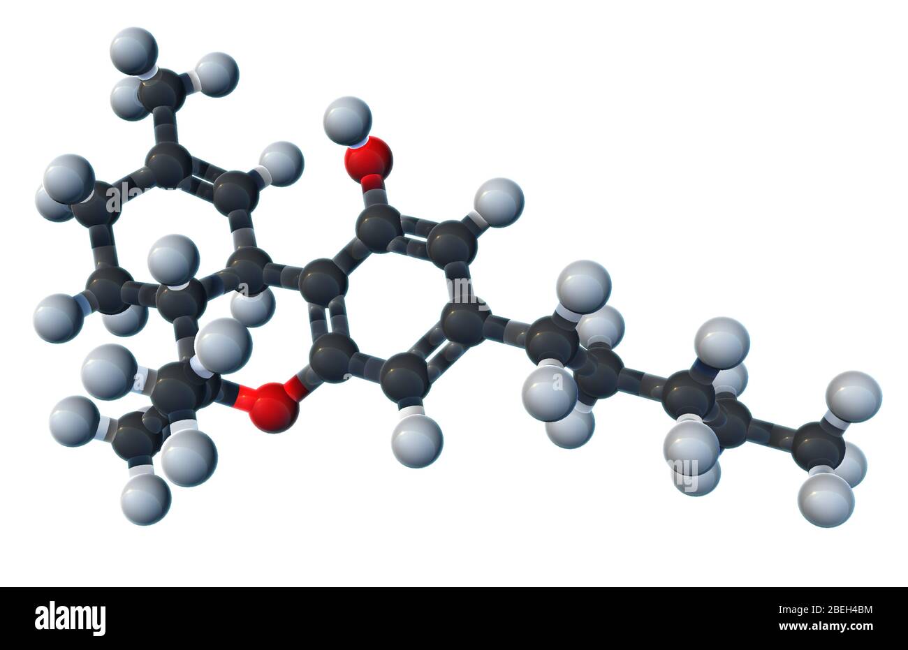 THC Molecular Model Stock Photo - Alamy