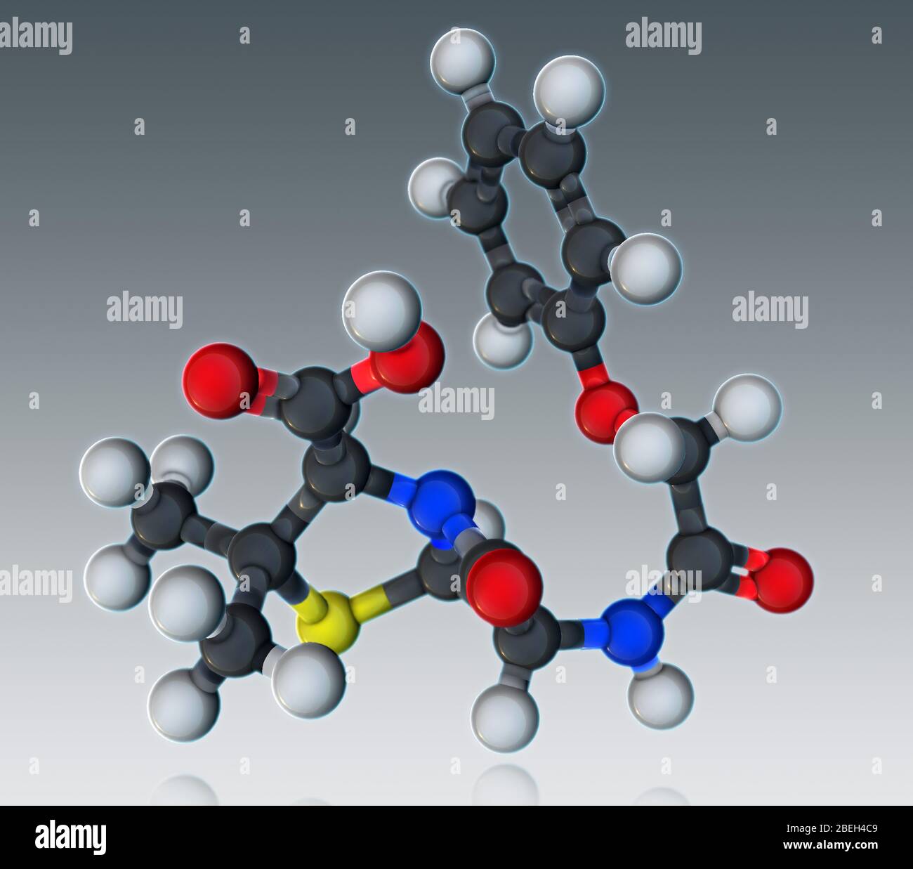 Penicillin V Molecular Model Stock Photo - Alamy