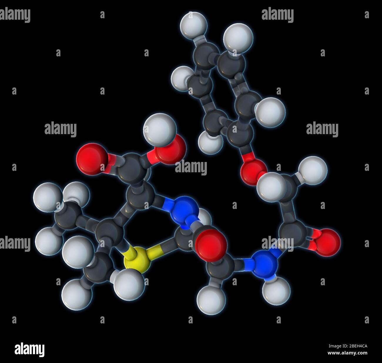 Penicillin V Molecular Model Stock Photo - Alamy
