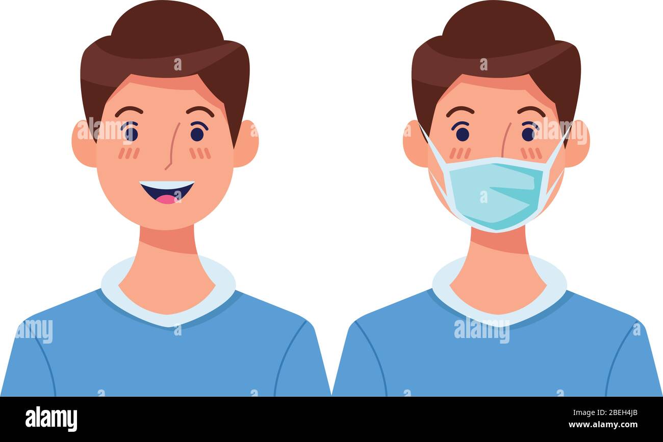 men using face masks characters Stock Vector Image & Art - Alamy