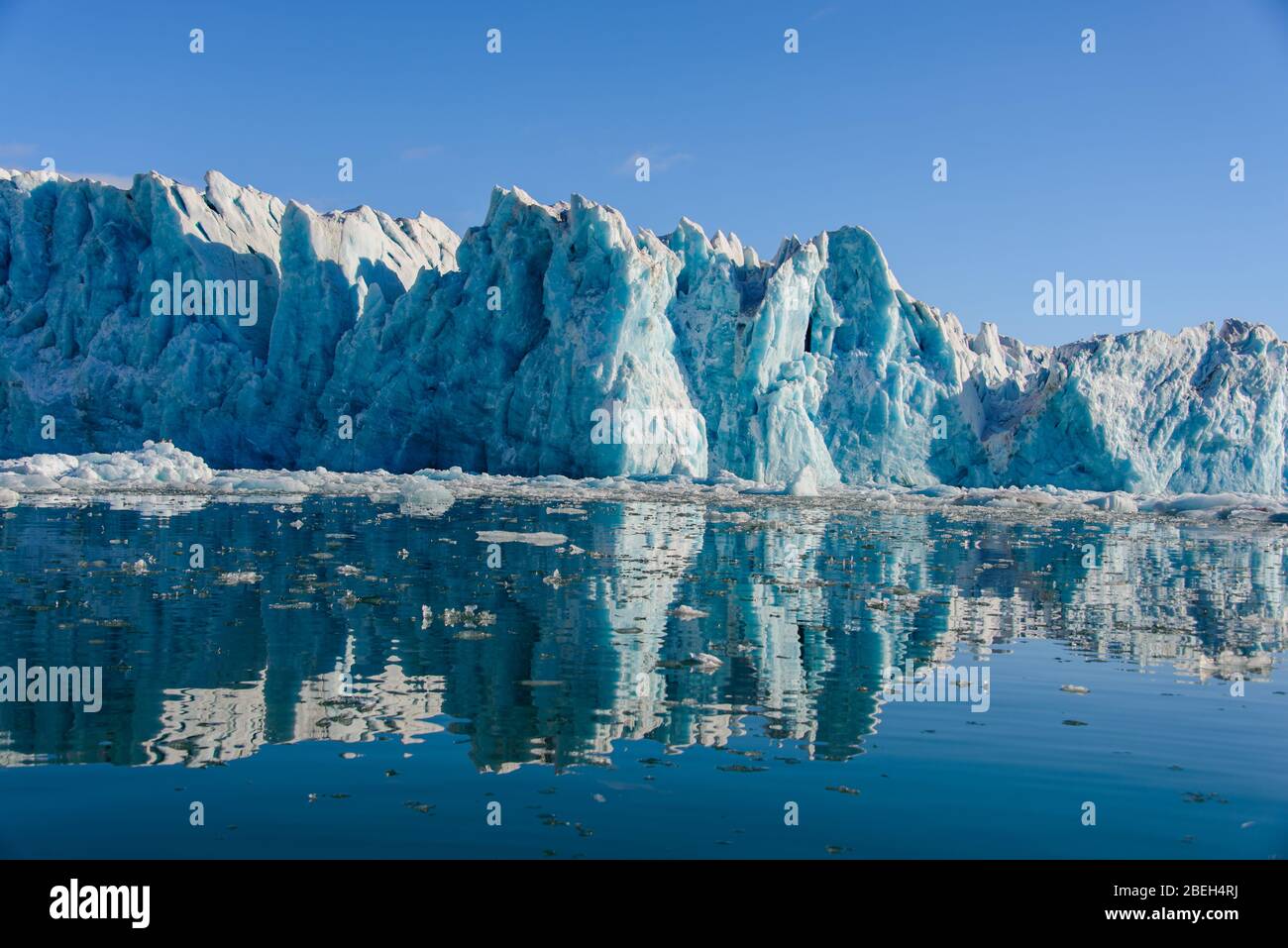 Landscape with glacier in Svalbard at summer time. Sunny weather Stock ...