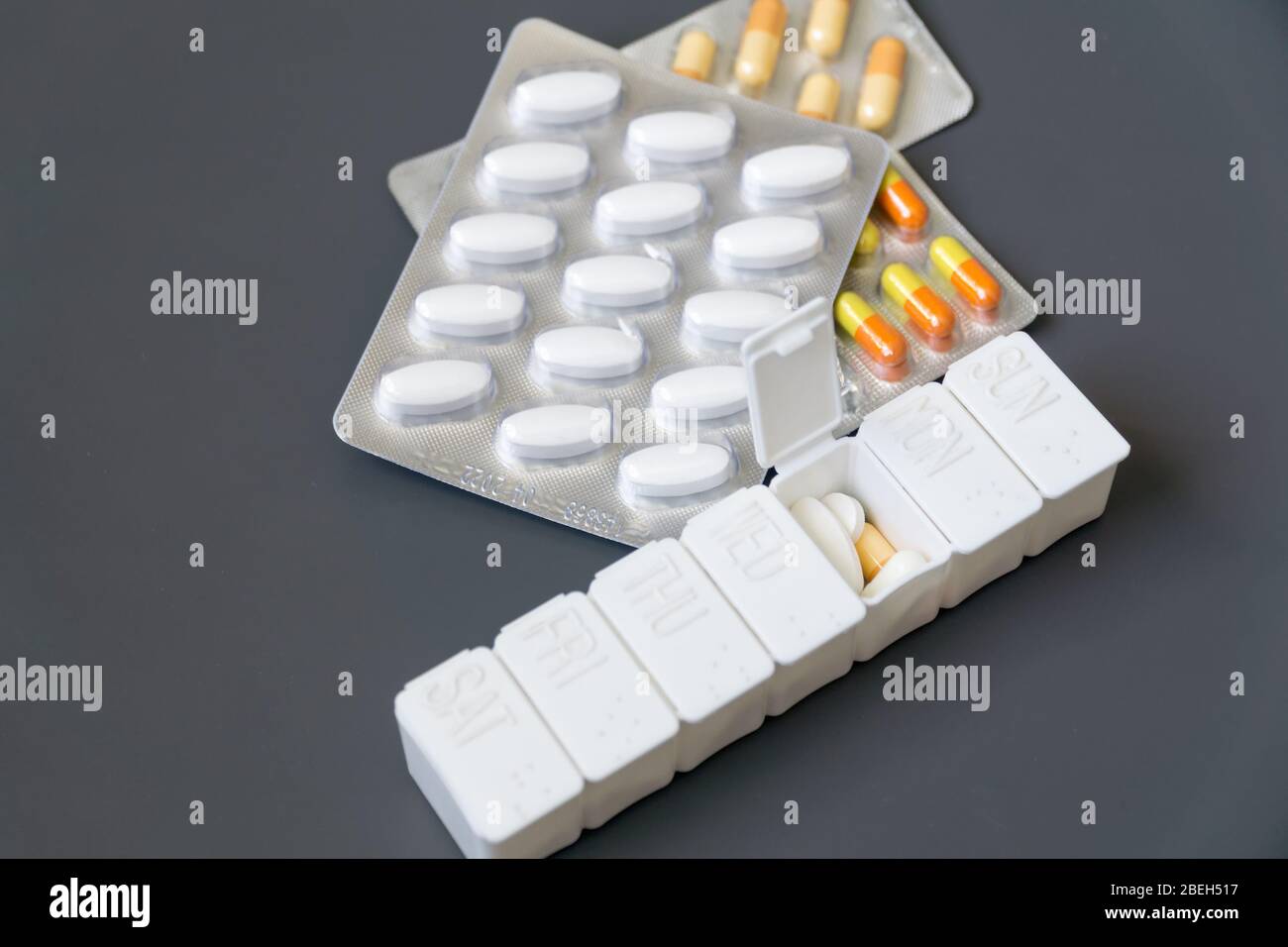 Different medication capsules tablets hi-res stock photography and ...