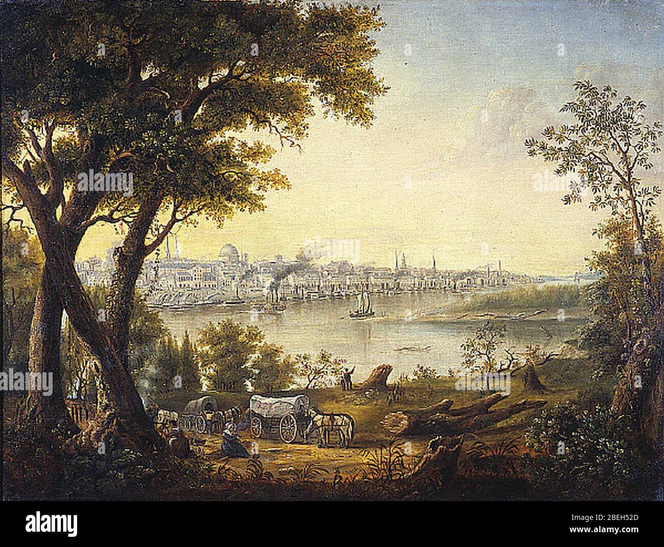 Henry Lewis - Saint Louis in 1846 Stock Photo - Alamy