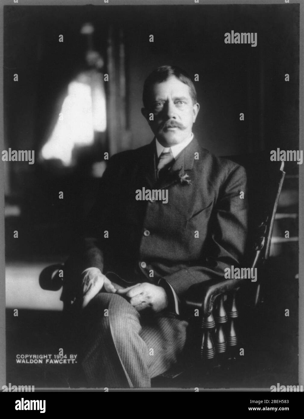 Henry Martyn Hoyt, 1856-1910, three-quarters length, seated, facing ...