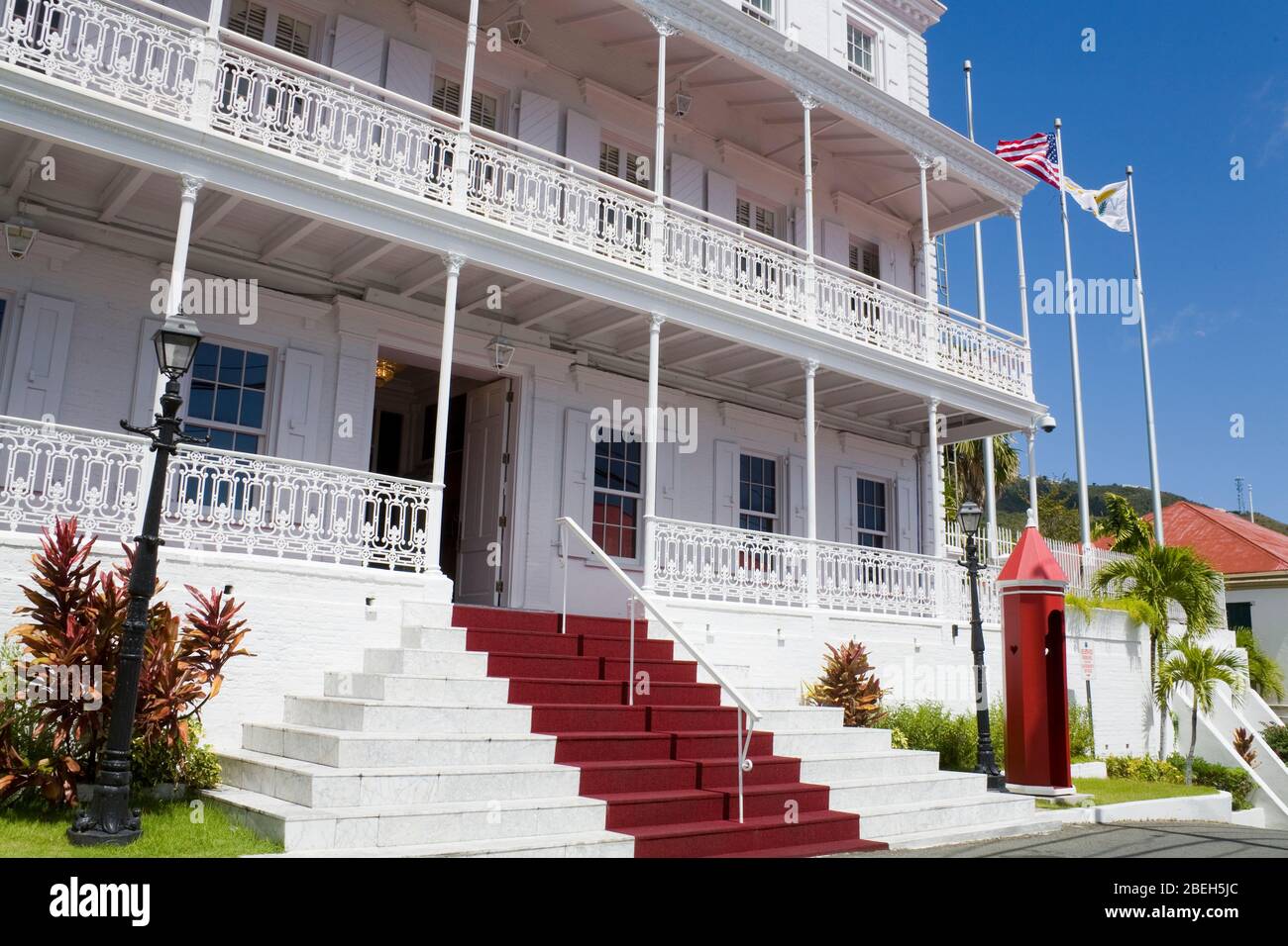 Government House in Charlotte Amalie City, St. Thomas Island, USVI ...