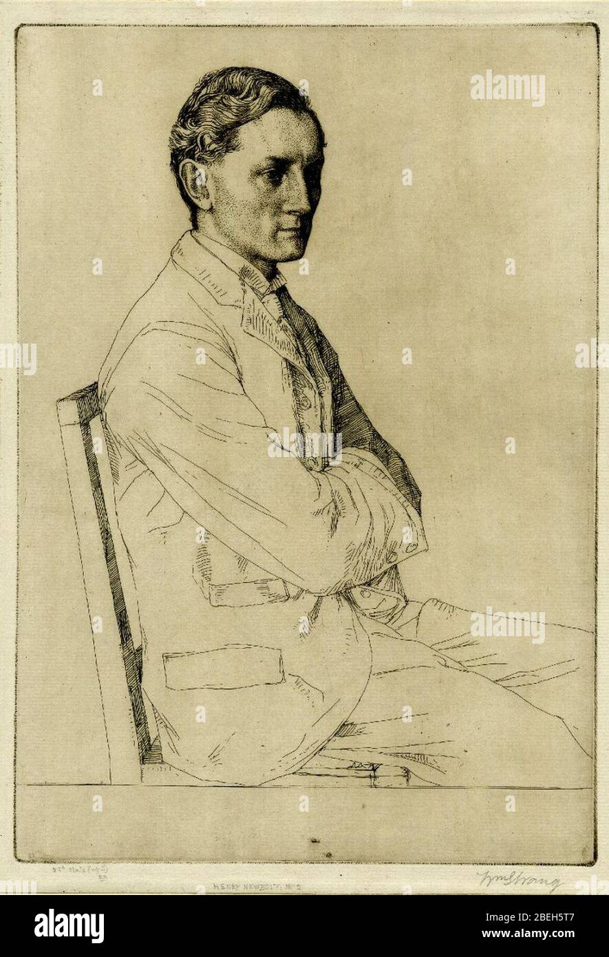 Henry Newbolt No. 2 by William Strang 1898 Stock Photo - Alamy