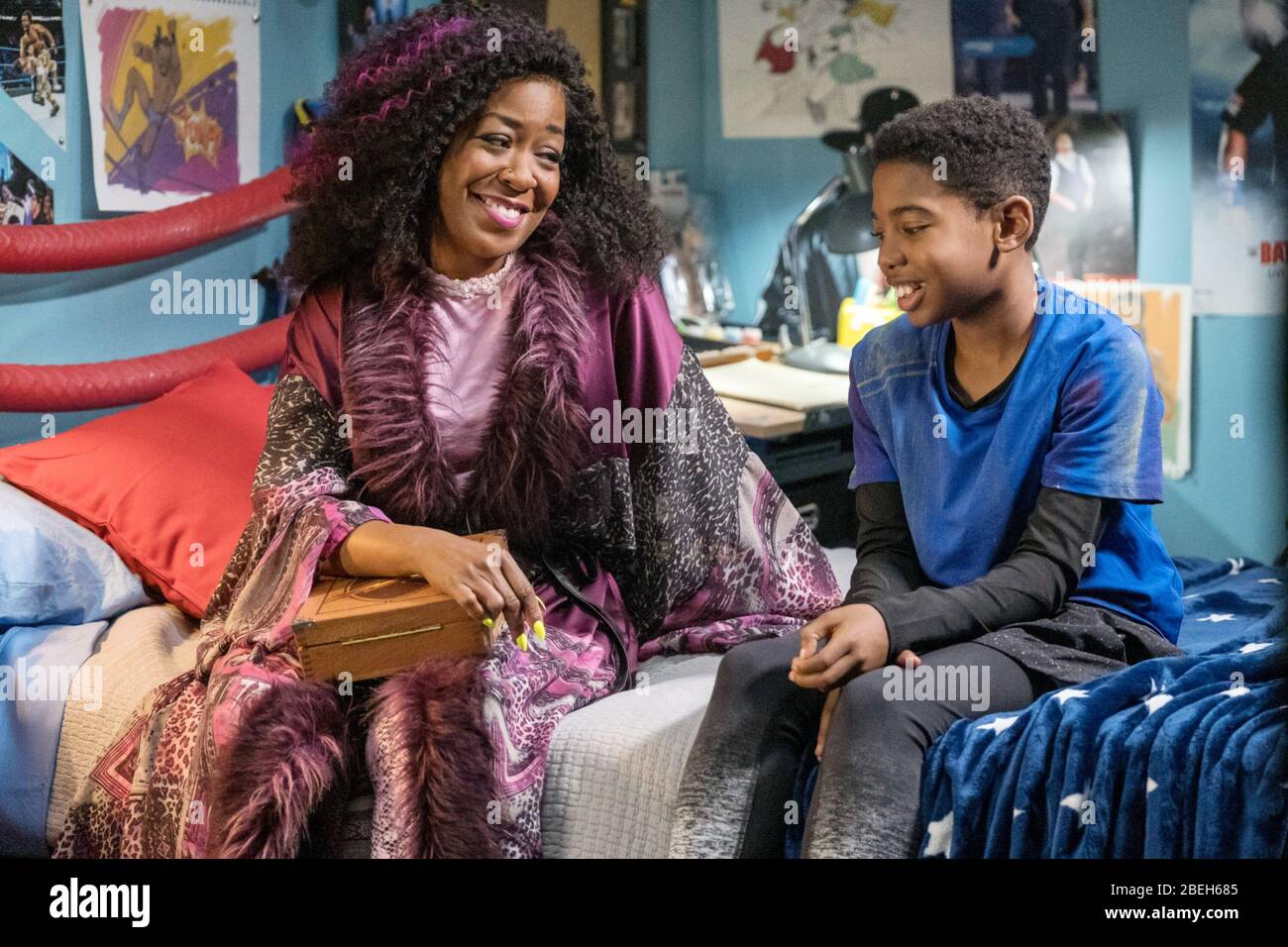 THE MAIN EVENT, from left: Tichina Arnold, Seth Carr, 2020. ph: Bettina ...