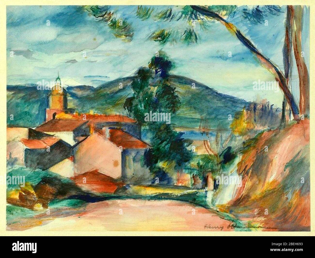 Henry Ottmann 'Saint-Tropez' 1927 Stock Photo - Alamy