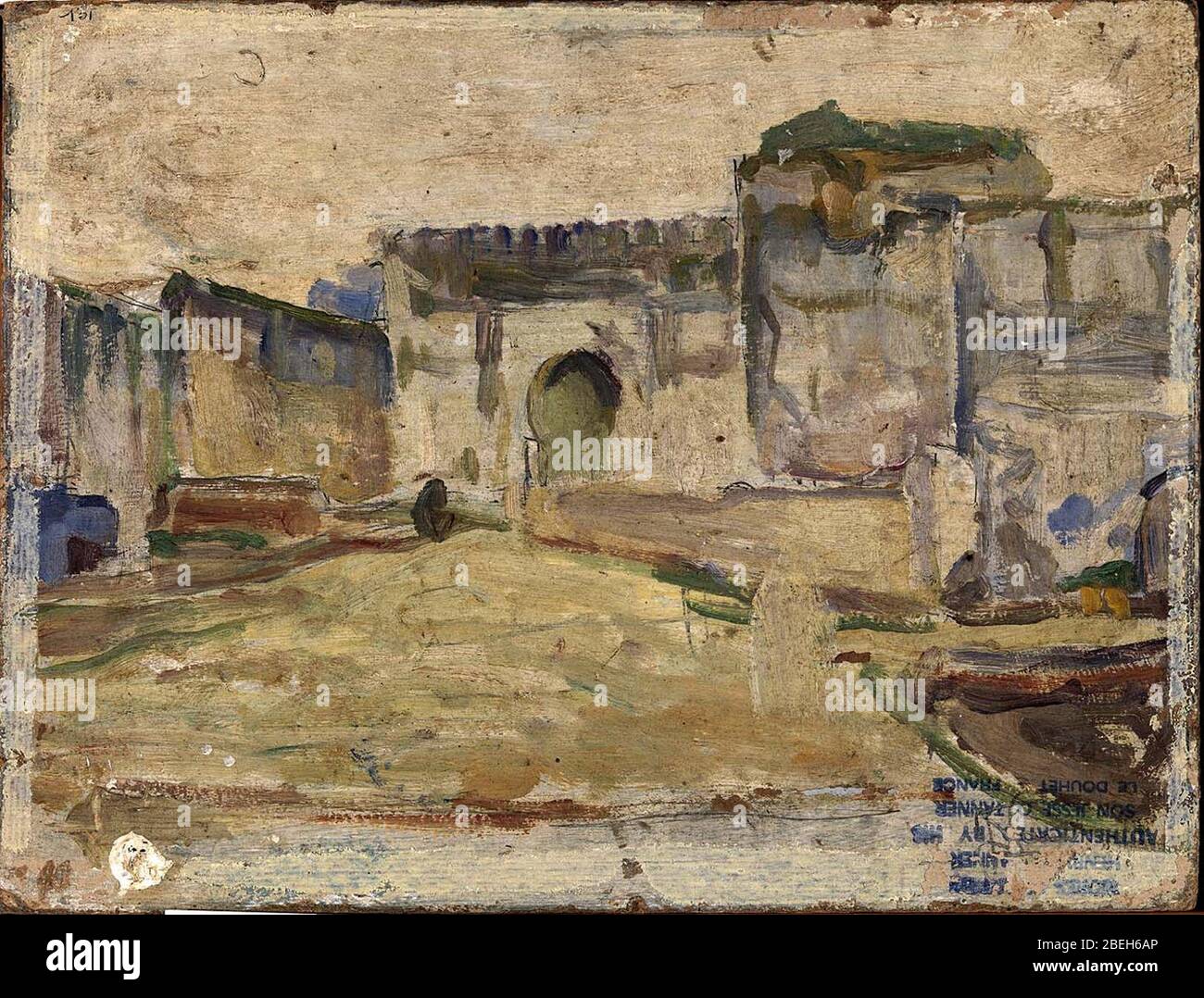 Henry Ossawa Tanner - Street Scene, Tangier (Crenelated Architecture ...