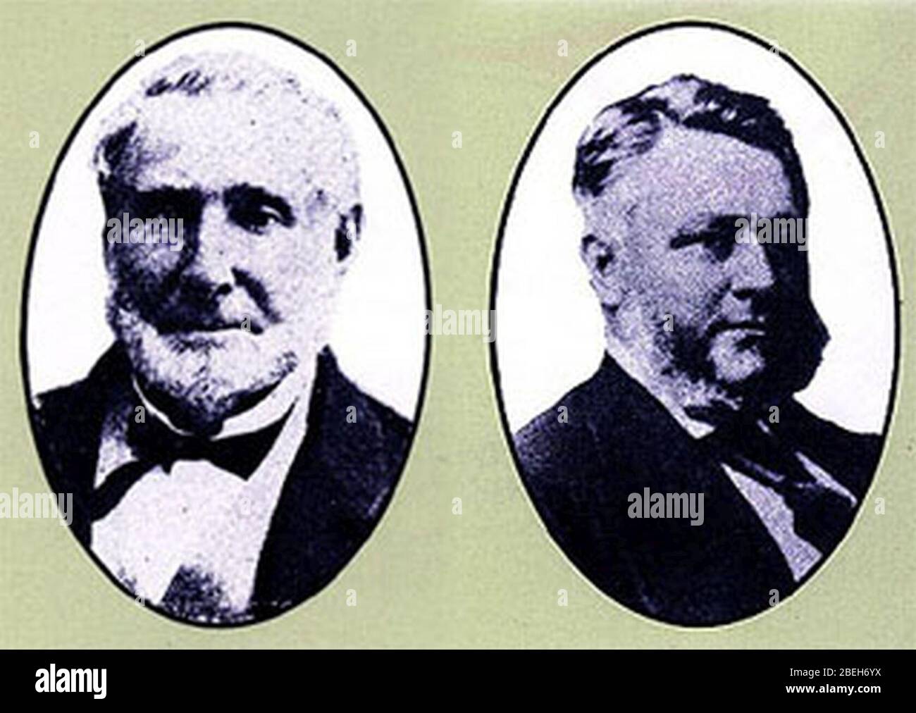 Henry Roach chief captain of the Burra mine (left) and Henry Ayers ...