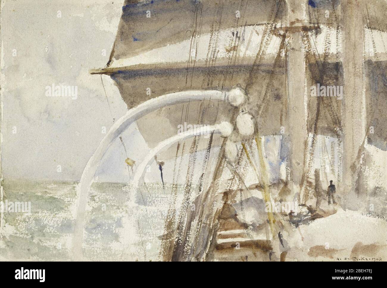 Henry Scott Tuke - In the North Sea Stock Photo - Alamy