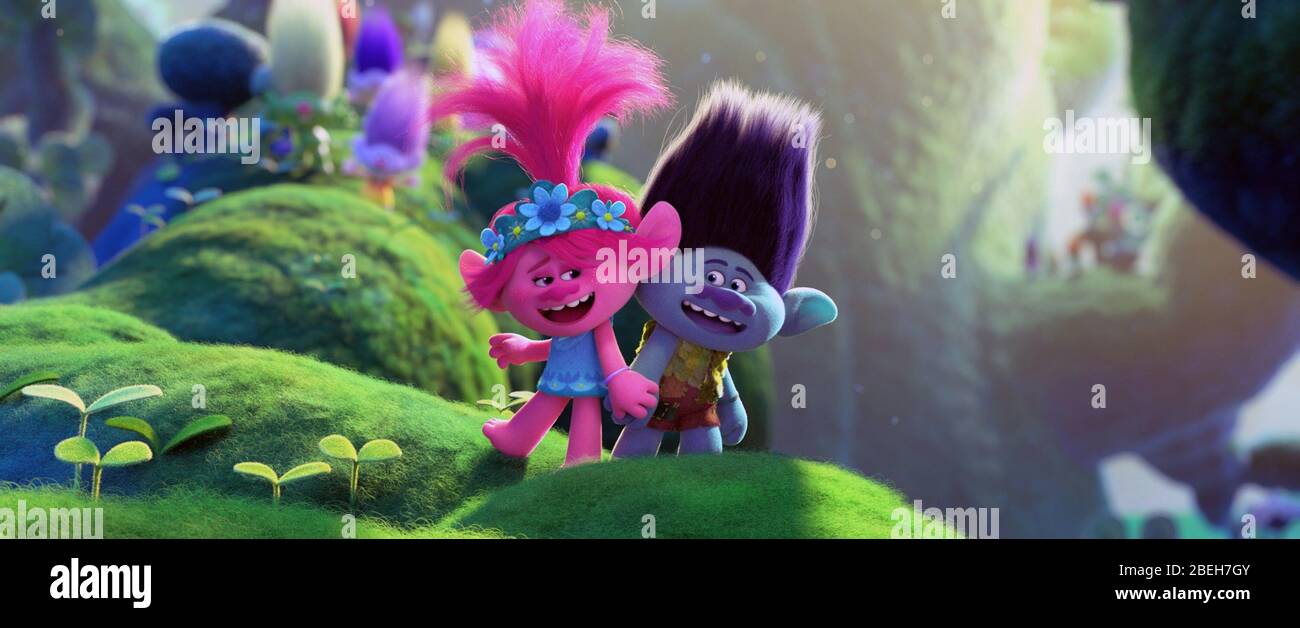 TROLLS WORLD TOUR, from left: Poppy (voice: Anna Kendrick), Branch ...