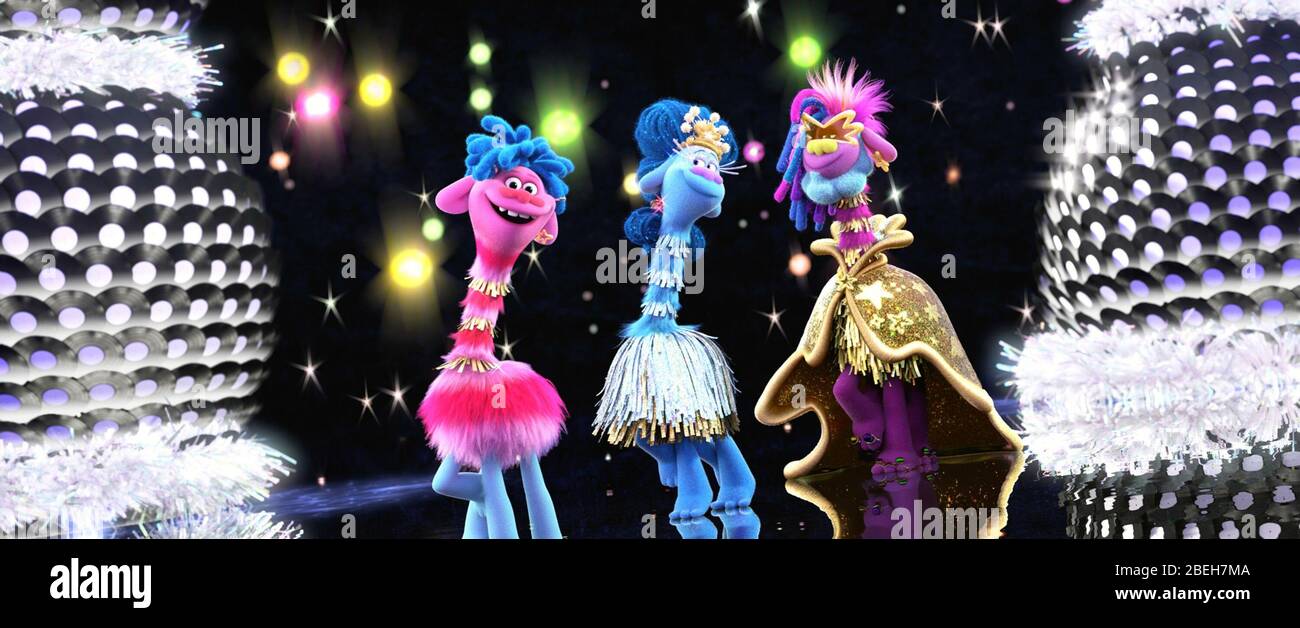 TROLLS WORLD TOUR, from left: Prince D (voice: Anderson .Paak), Queen ...
