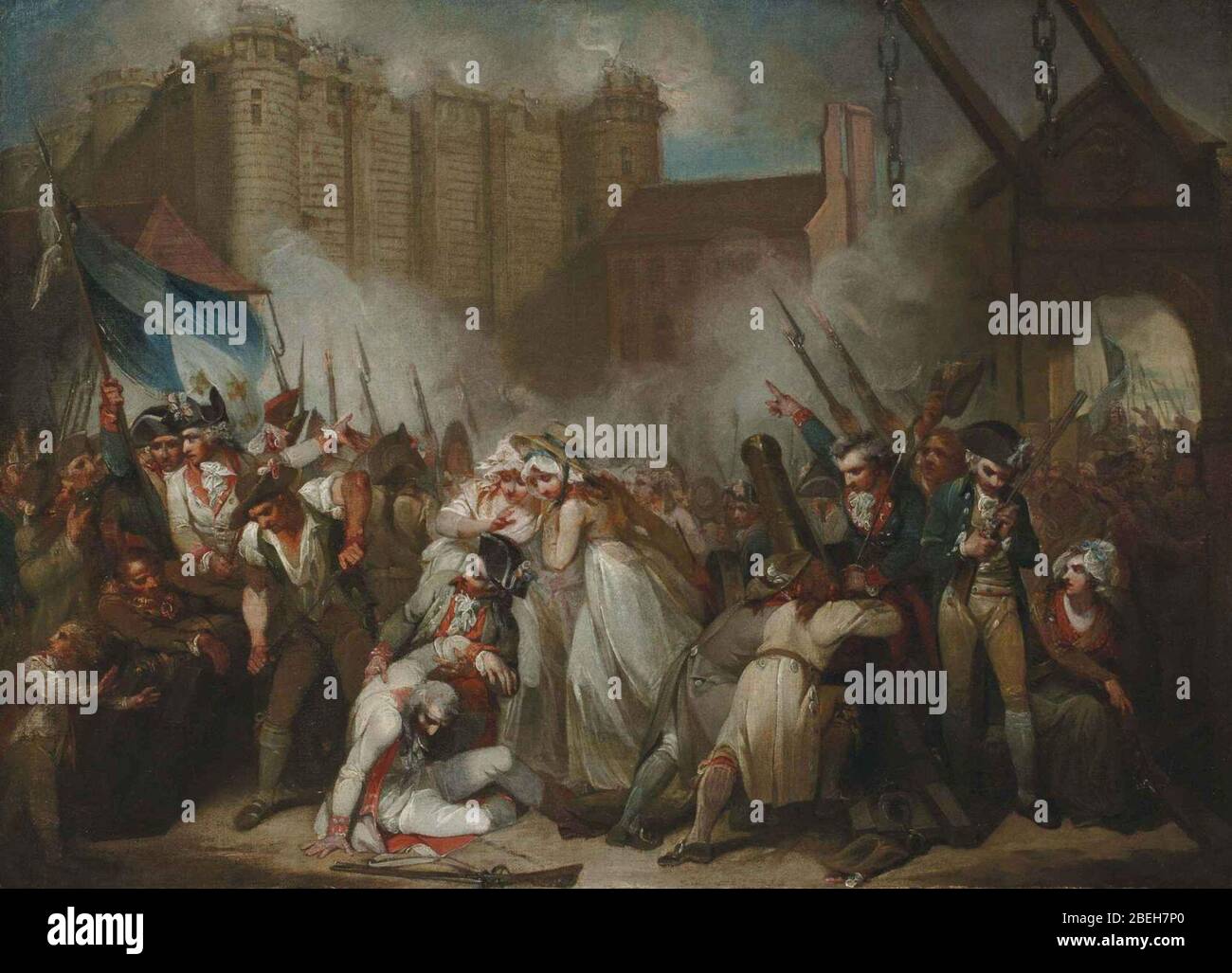 Henry Singleton the Storming of the Bastille Stock Photo - Alamy