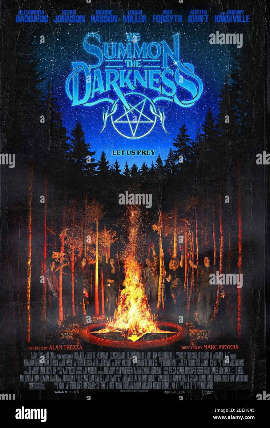 WE SUMMON THE DARKNESS, US poster, from left: Keean Johnson, Amy ...