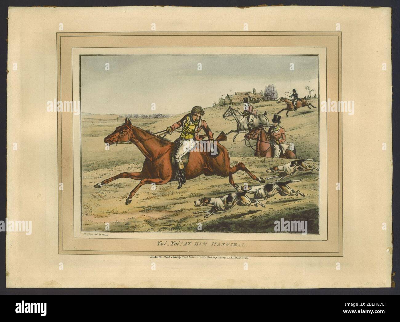 Henry Thomas Alken - Yoi Yoi! At him Hannibal Stock Photo - Alamy