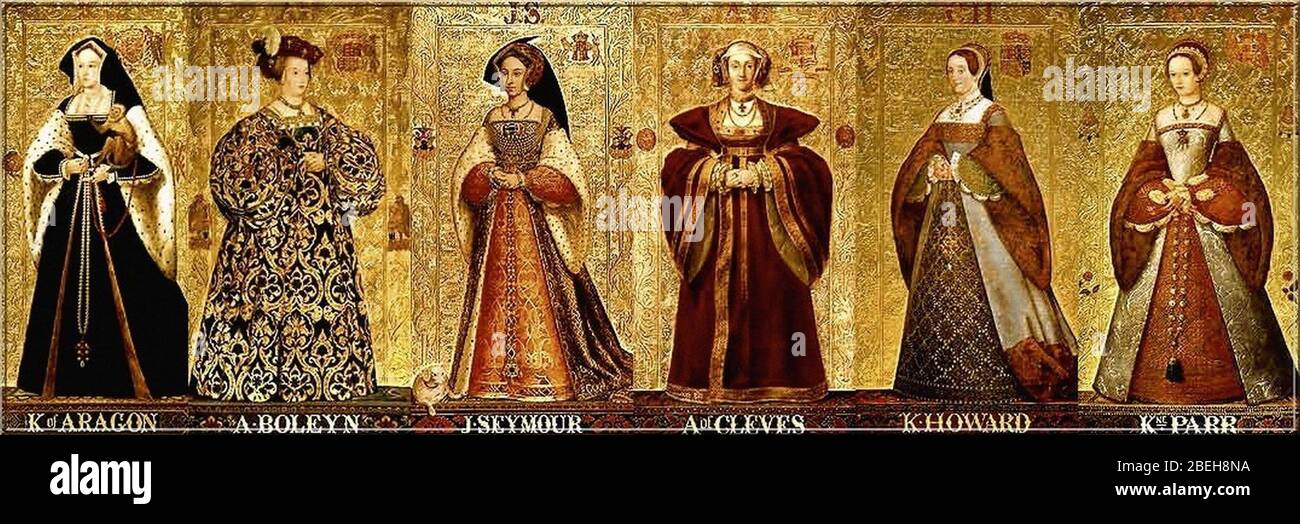 Henry VIII's wives, circle of R.Burchett (1854–1860 Stock Photo - Alamy
