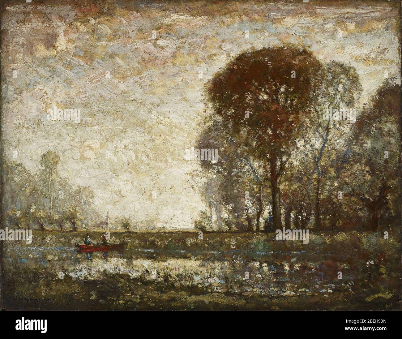 Henry Ward Ranger - Sunset - Red and Gold Stock Photo - Alamy