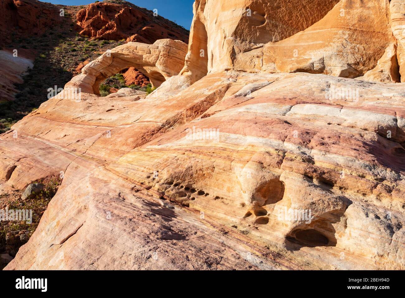 Rock arch in Valley of Fire State Park, Nevada Stock Photo - Alamy