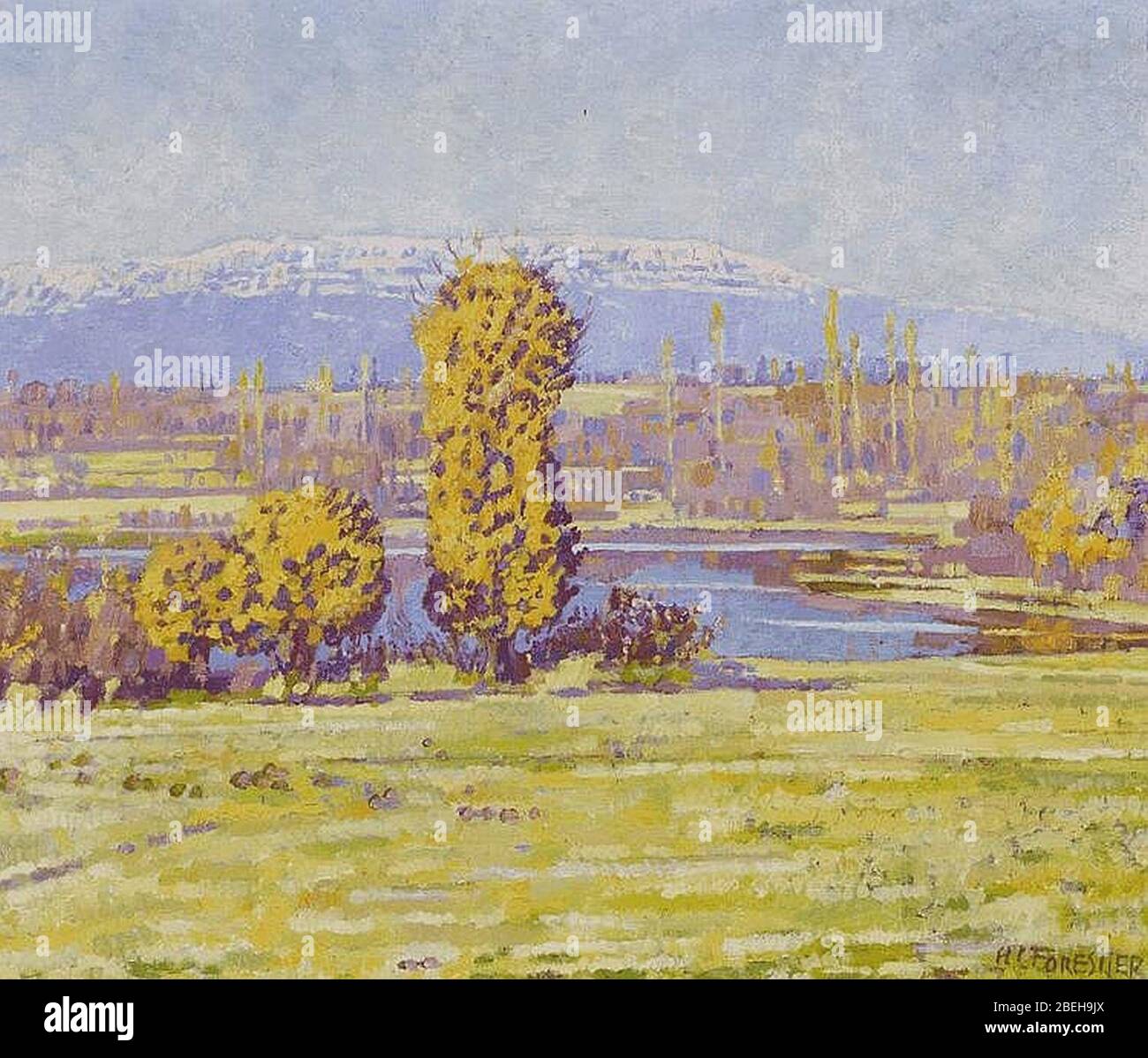 Henry-Claudius Forestier - Vue du Salève Stock Photo - Alamy