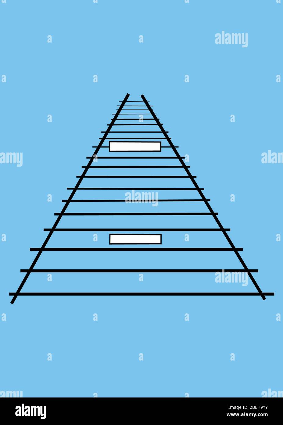 Optical Illusion, Ponzo, Illustration Stock Photo - Alamy