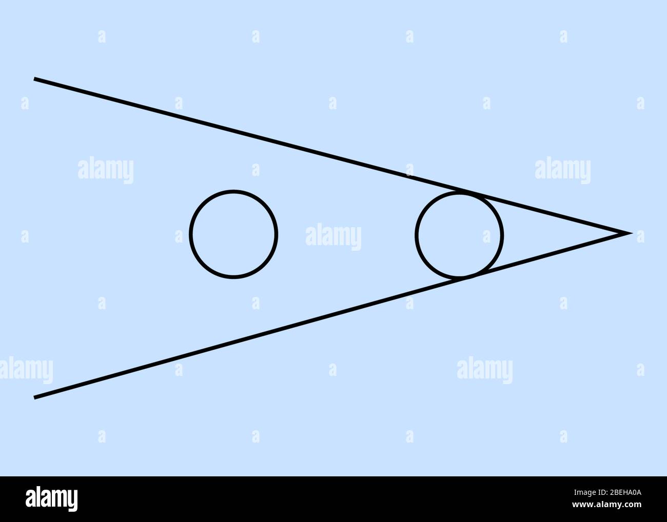 Optical Illusion, Ponzo, Illustration Stock Photo - Alamy