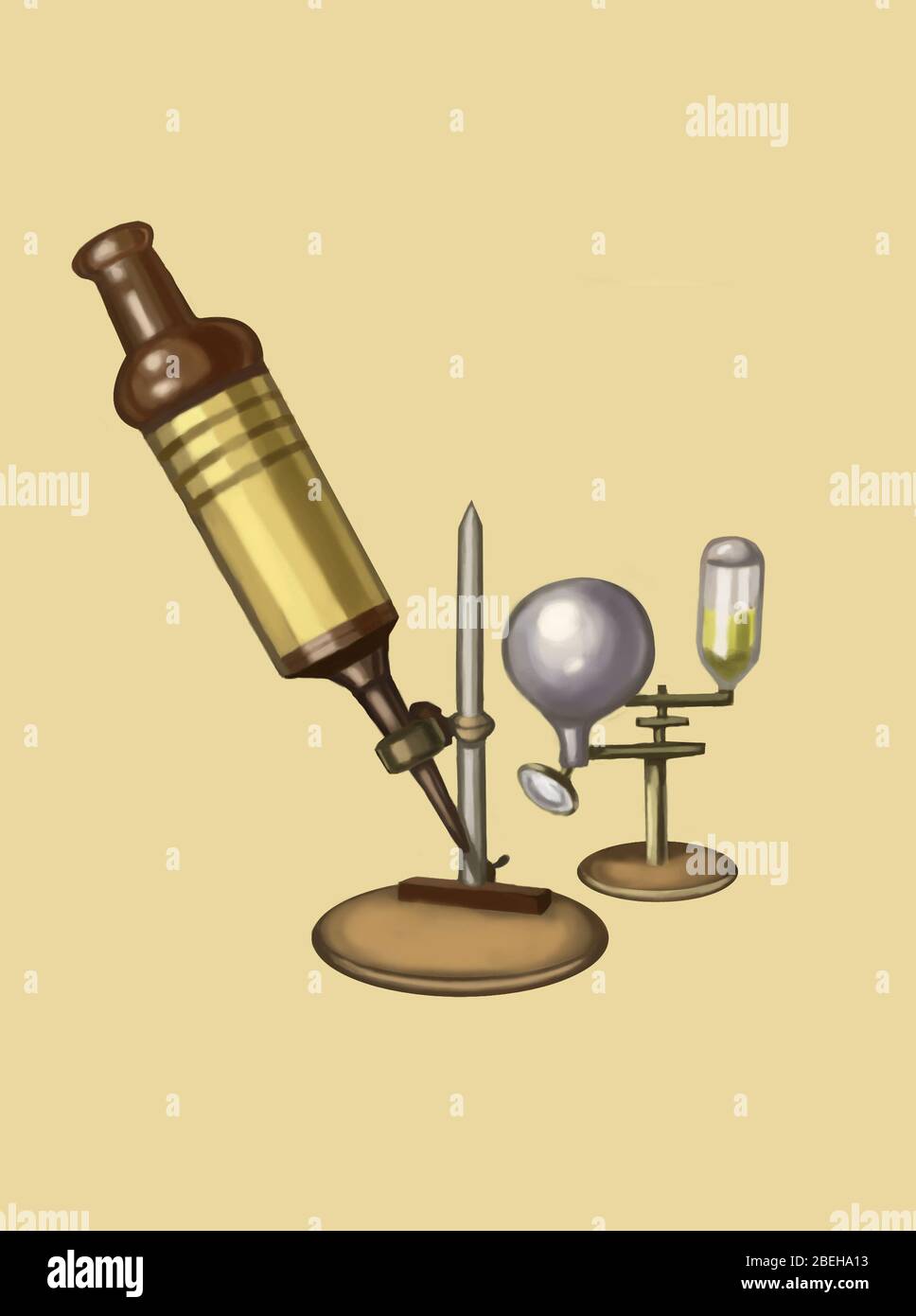 Robert Hooke's Microscope Stock Photo - Alamy