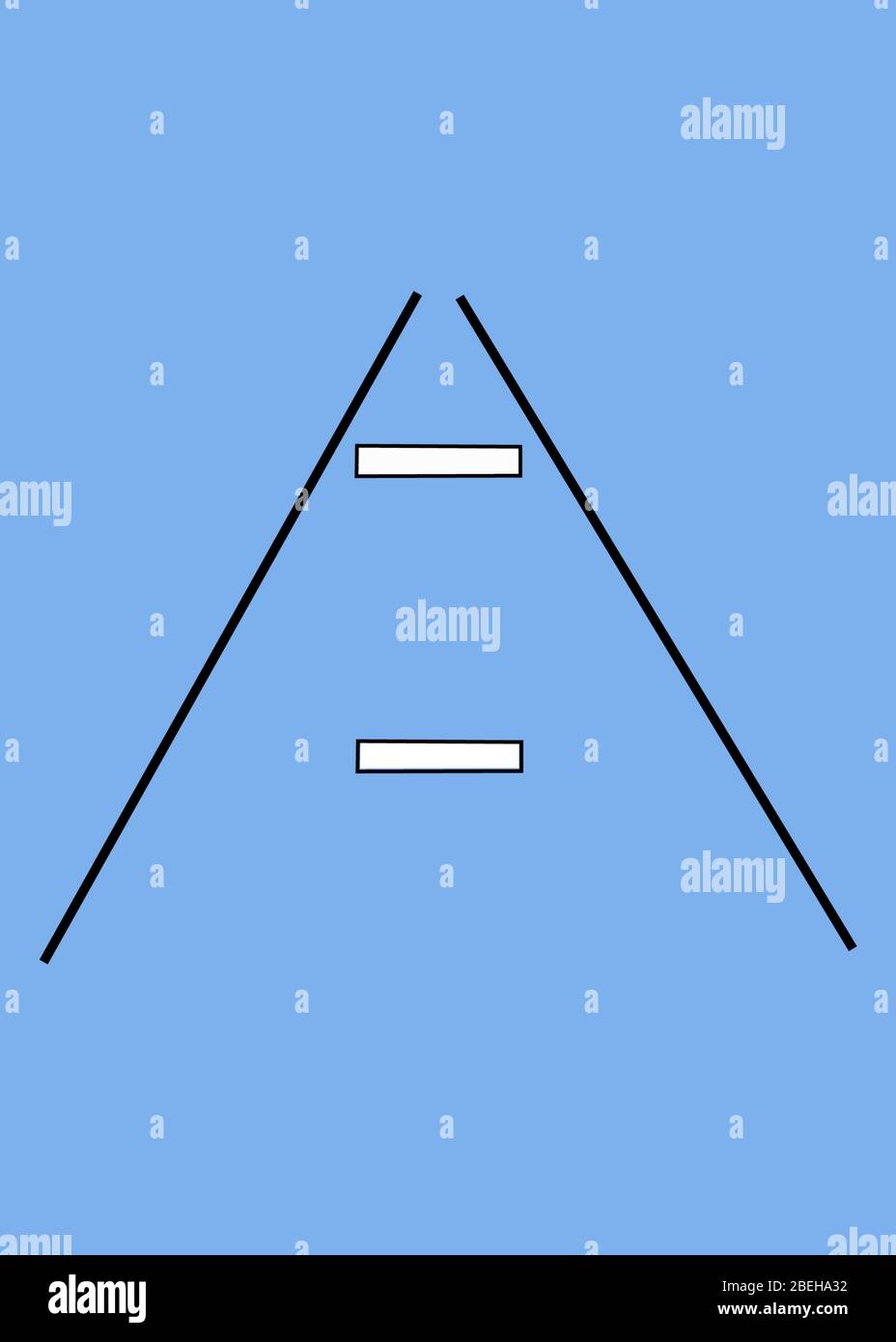 Optical Illusion, Ponzo, Illustration Stock Photo - Alamy