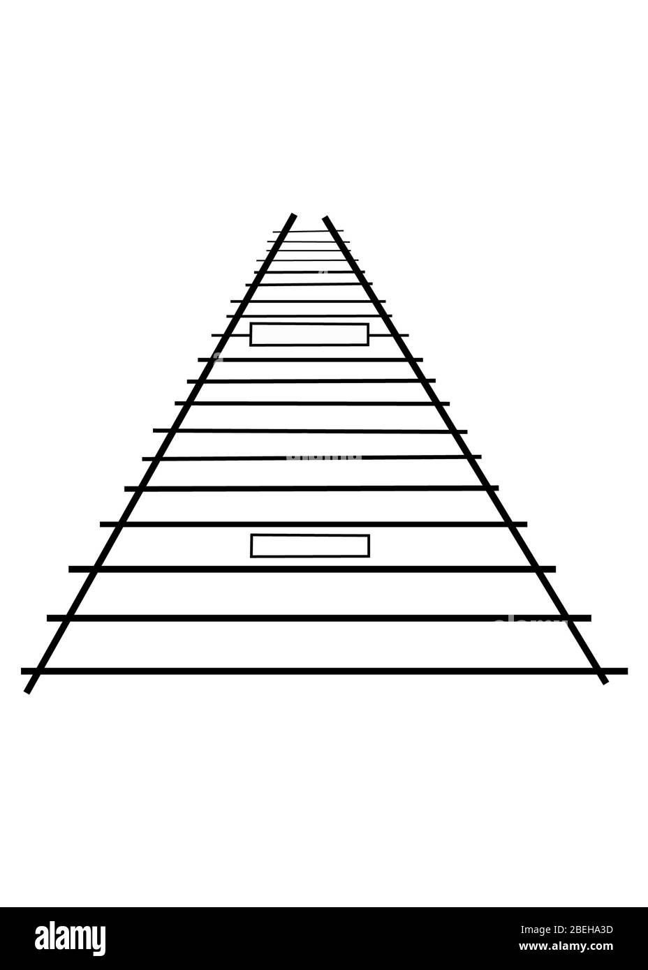 Optical Illusion, Ponzo, Illustration Stock Photo - Alamy