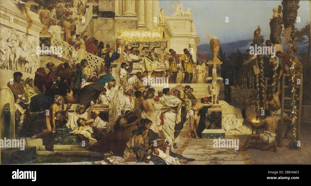 Henryk Siemiradzki - Pochodnie Nerona Stock Photo - Alamy