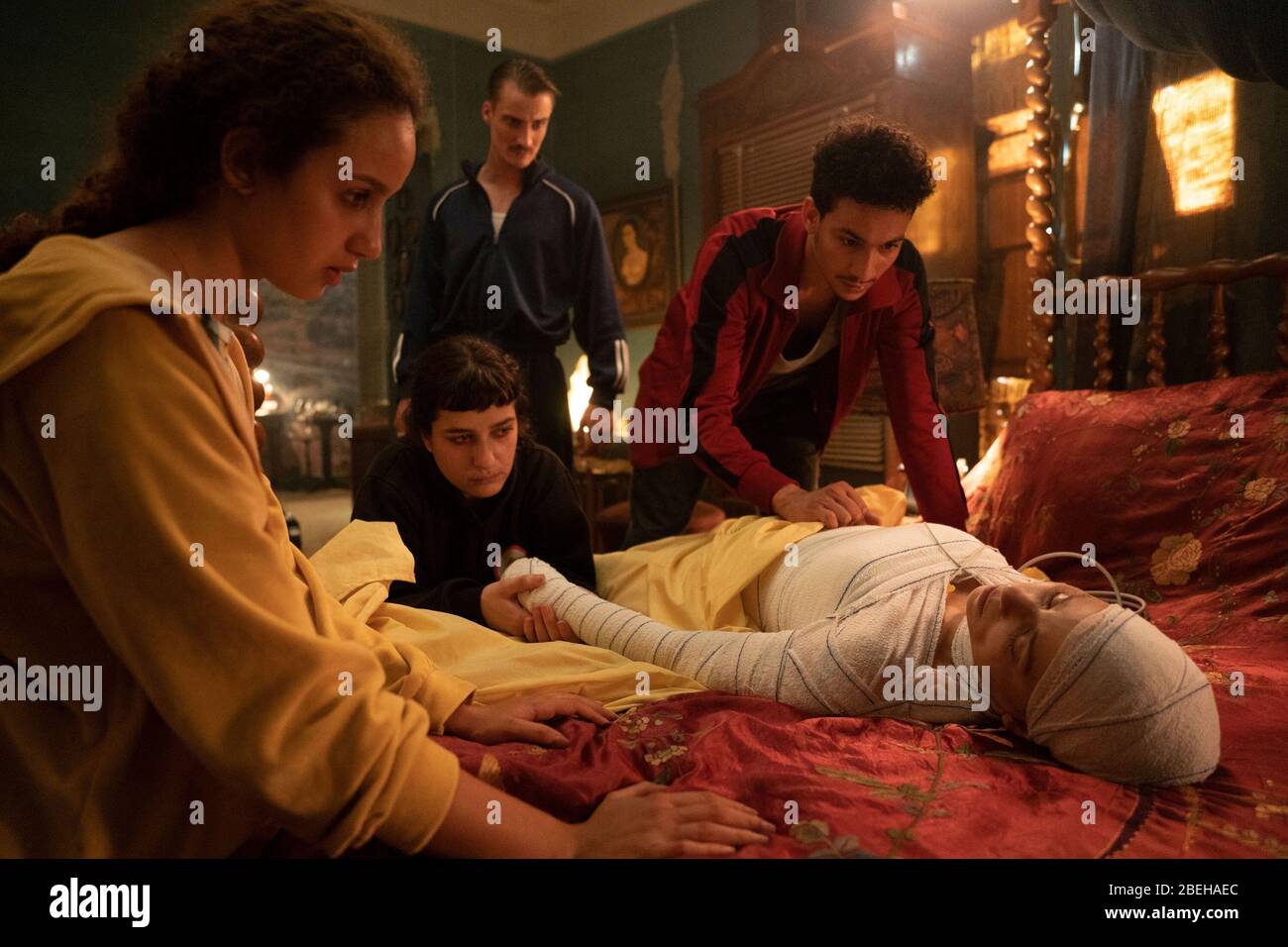 VAMPIRES, from left: Oulaya Amamra, Juliette Cardinski, Pierre Lottin ...